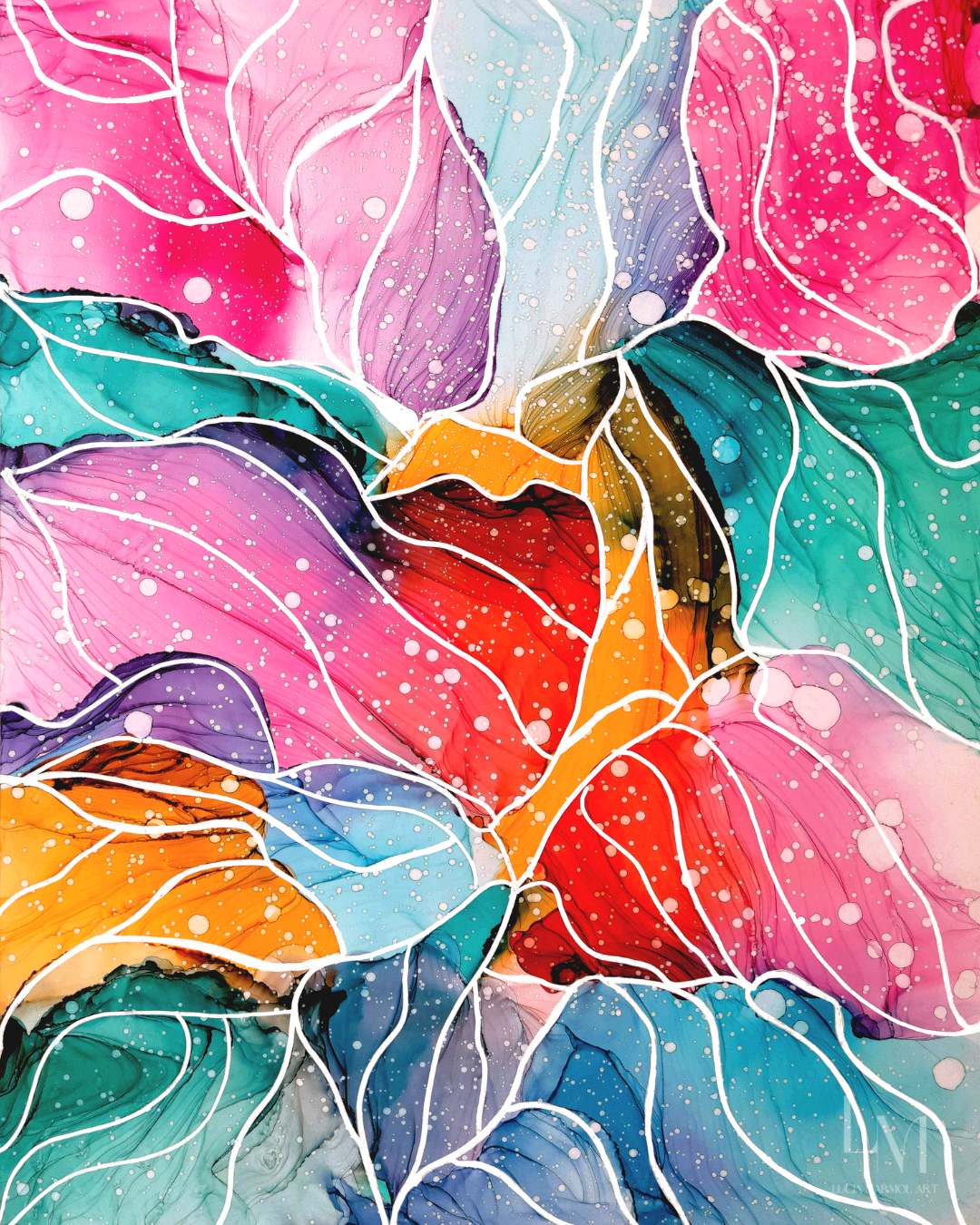 Colorful Abstract Wall Art Print - "New Beginnings" – Lucia Marmol Art